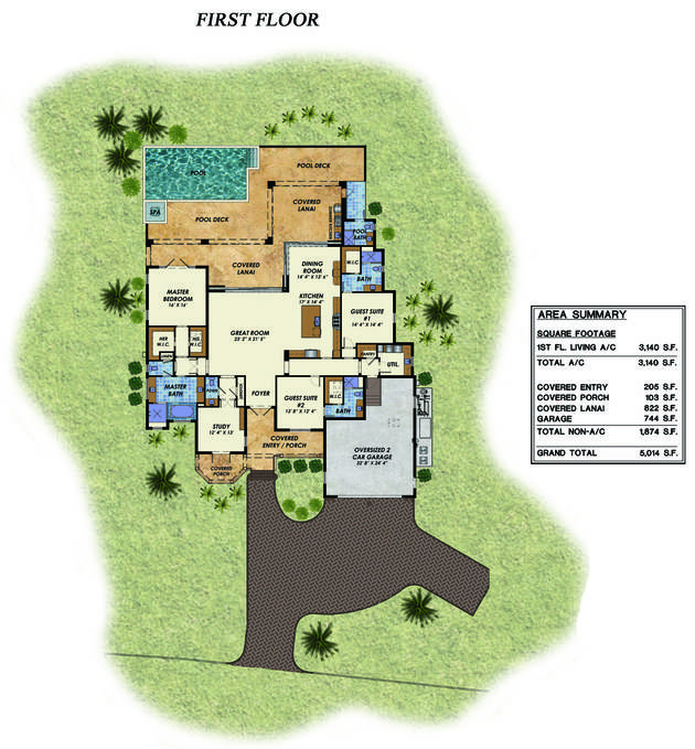 Hawks Cay House Plan | Naples Florida | House Plans